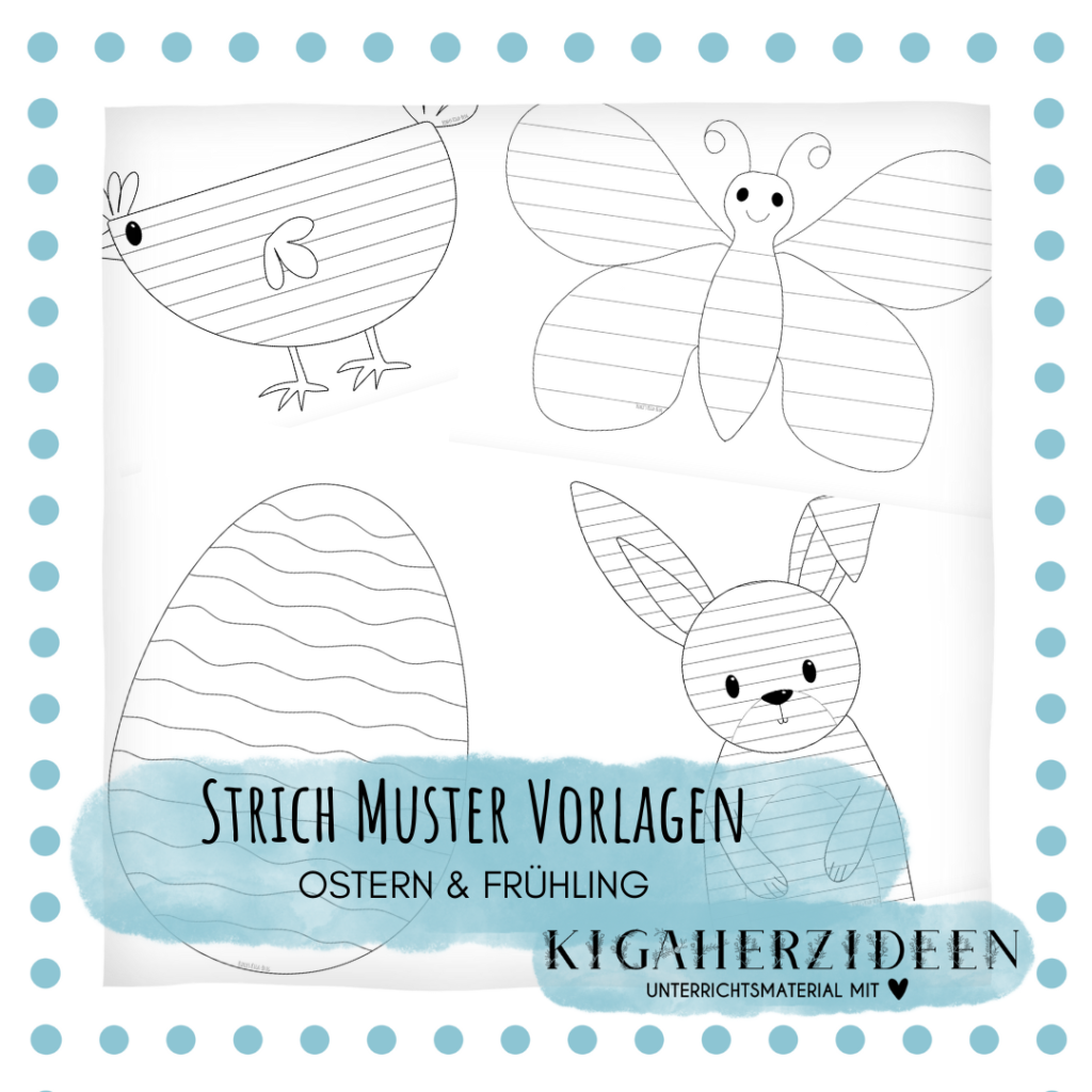 Strich Muster Ostern & Frühling – Download – Kigaherzideen